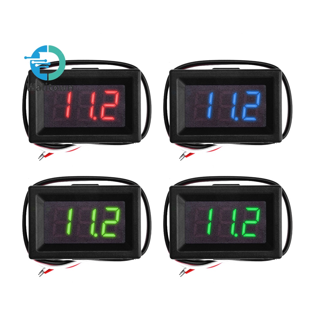 0.36 Inch DC 0-30V Digital Voltmeter Voltage Tester Gauge LED Display 3 ...