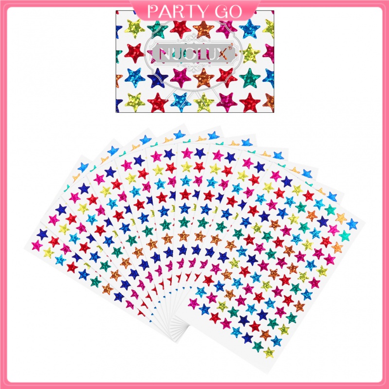 10 Sheet 960 Count 1cm Self Adhesive Shiny Sparkle Star Stickers Kids ...