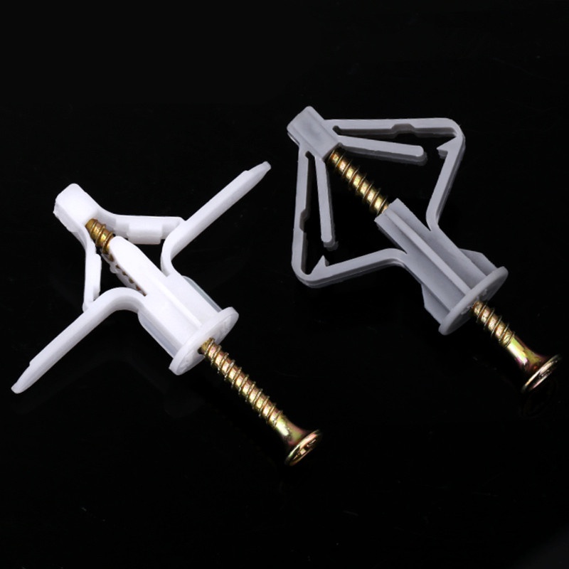 50/100Pcs Plasterboard Anchor Plastic Expansion Tube Pipe Wall Anchors ...
