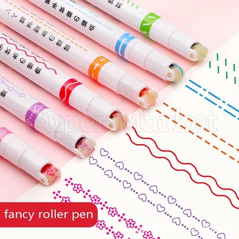 Multi-colored Drawing Curve Pen Funny Pattern Outline Marker Pen Hand ...