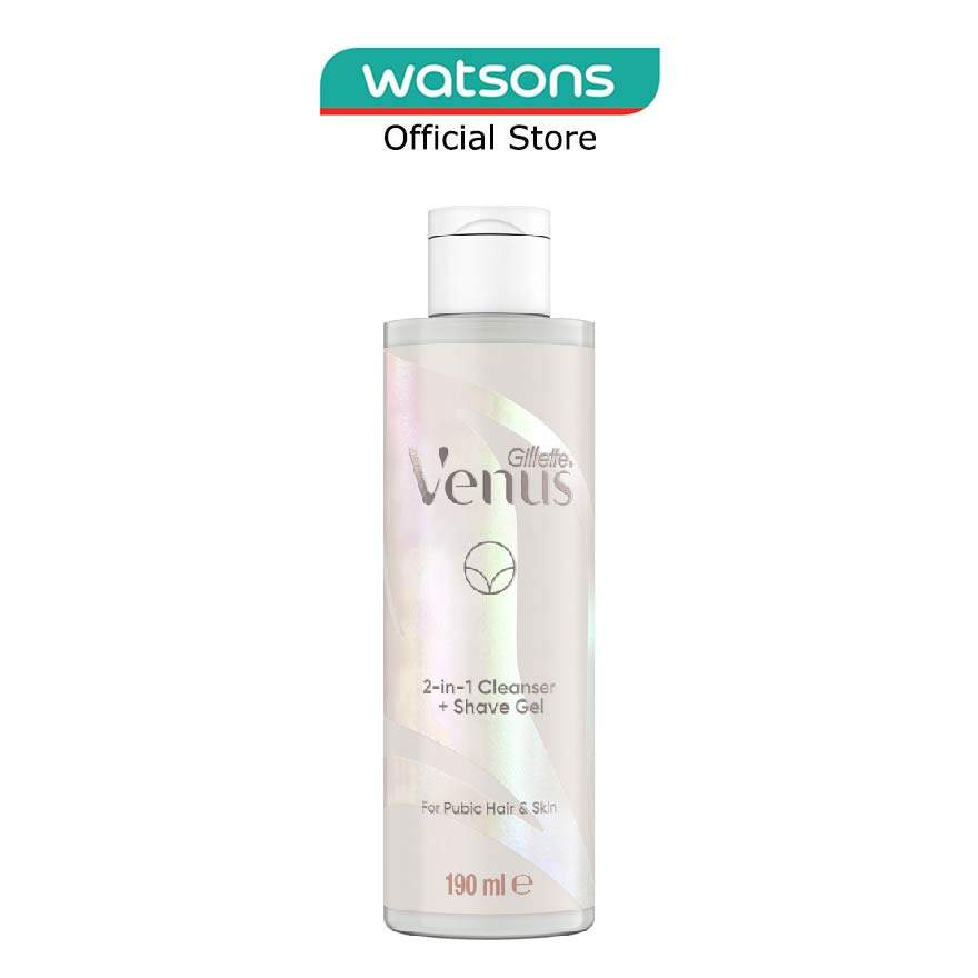 GILLETTE VENUS 2 In 1 Cleanser + Shave Gel For Pubic Hair And Skin ...
