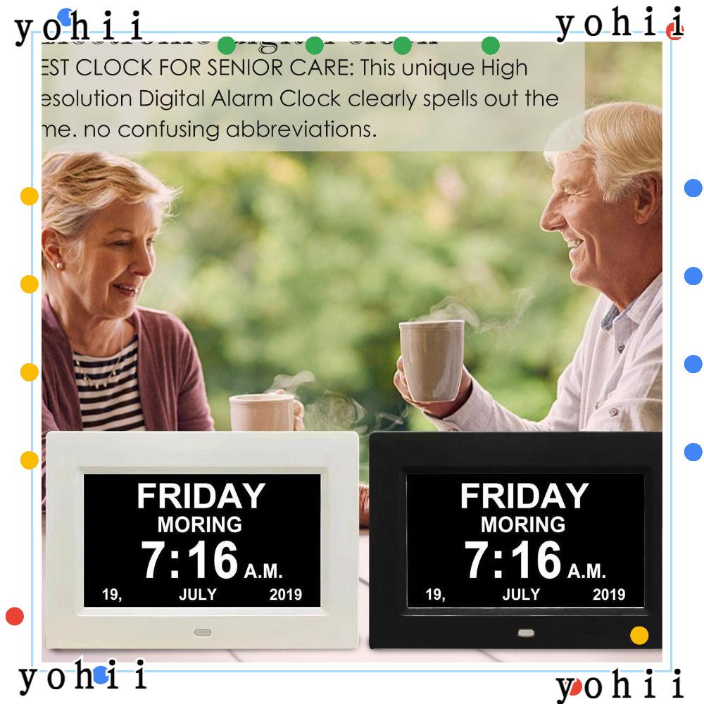 YOHII 7 Inch Digital Calendar Wall Decoration Desk Home LED Clocks for ...