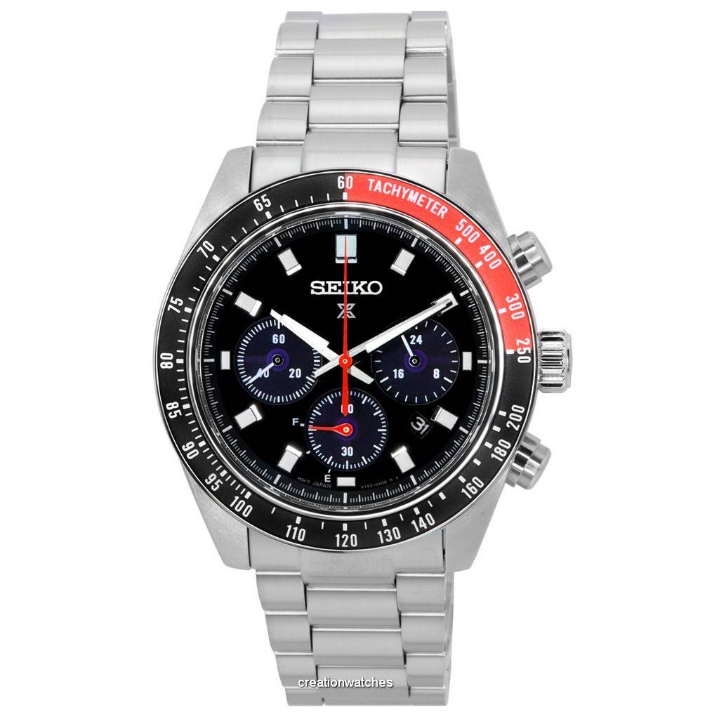 Seiko Prospex Speedtimer Go Large Solar Chronograph Black Dial SSC915 ...