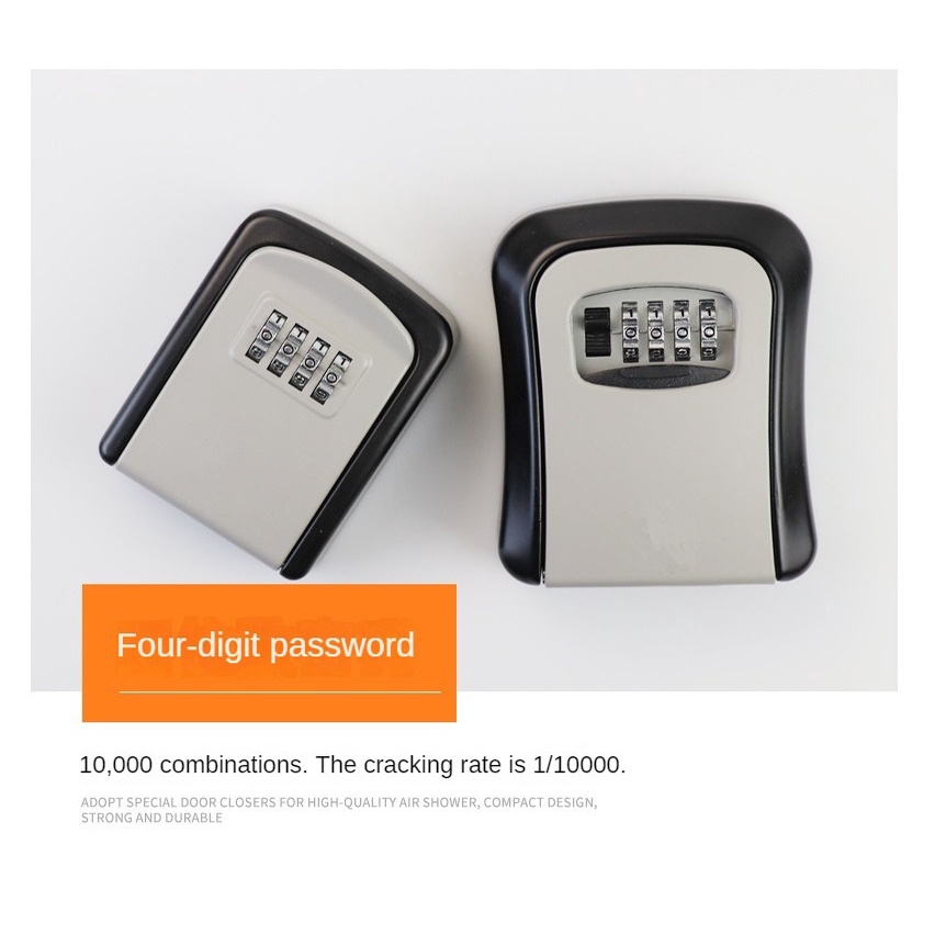 Wall Mounted Key Safe Box Numbering Lock Key Storage Lock Box 4 Digits ...