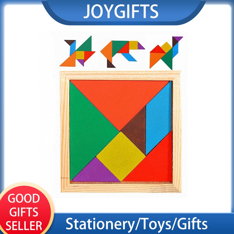 Tangram Wooden Puzzle Goodie Bag Brain Teaser Puzzles Block for Kids ...
