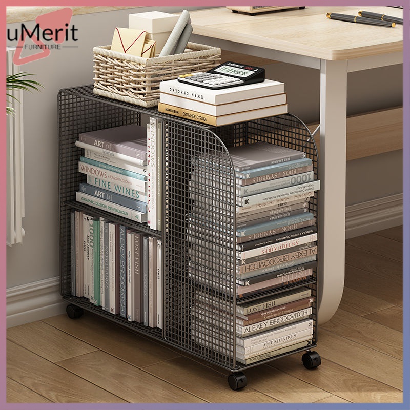 Small Bookshelf Storage Rack under the Table Floor Children Student ...