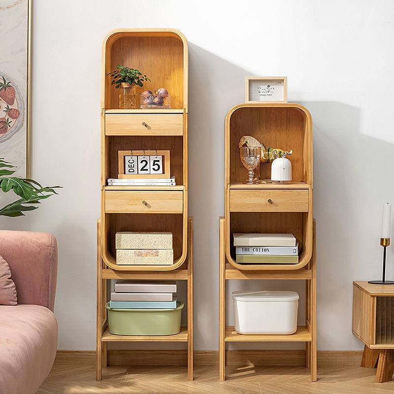 Home Simple Bookcase Storage Shelf Floor to Floor Creative Solid Wood ...