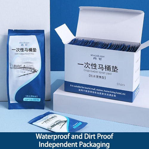 50pcs/box Disposable Toilet Cushion Female Travel Cushion Paper ...