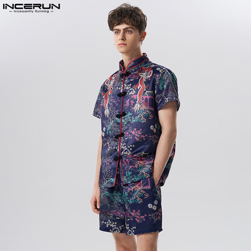 INCERUN short sleeved shirt+shorts casual set | Shopee Singapore