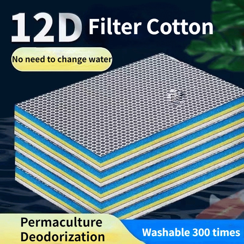 12D Bio Sponge Filter Aquarium Media 12-Layer No Glue High-density Fish ...