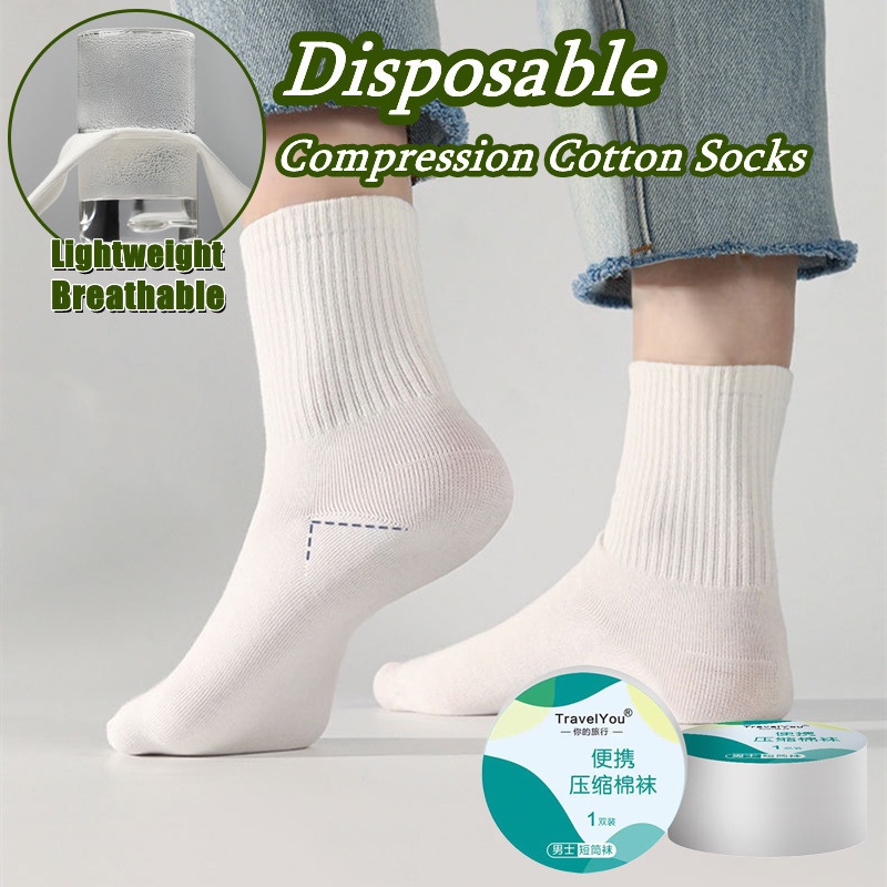 10 Pairs Disposable Socks Travel Portable Compression Socks Outdoor One ...