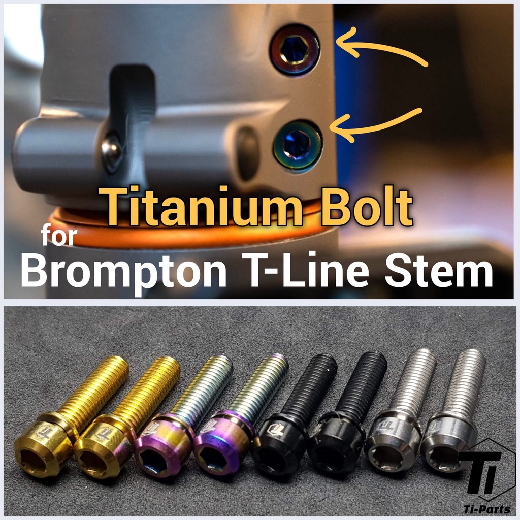 Titanium Bolt for T-Line Stem | Brompton | Premium Grade 5 Titanium ...