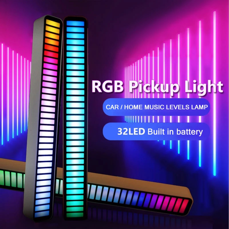 Pickup Rhythm Lights RGB Atmosphere Light DJ Car Sound Control Colorful ...
