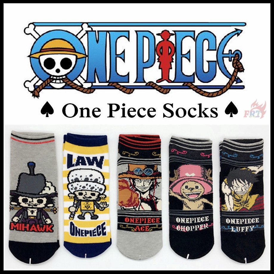 1Pair Anime One Piece Series 05 Socks Luffy Chopper Ace Mihawk Law ...