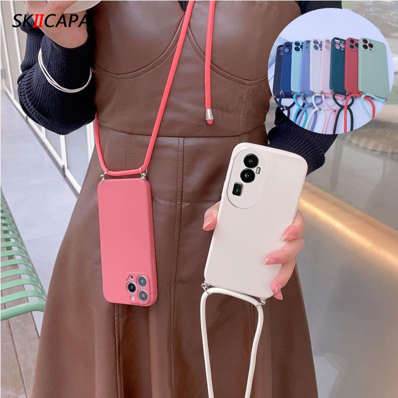 Casing For Oppo Reno 10 Pro Plus Reno10 Soft Lanyard Crossbody Necklace ...