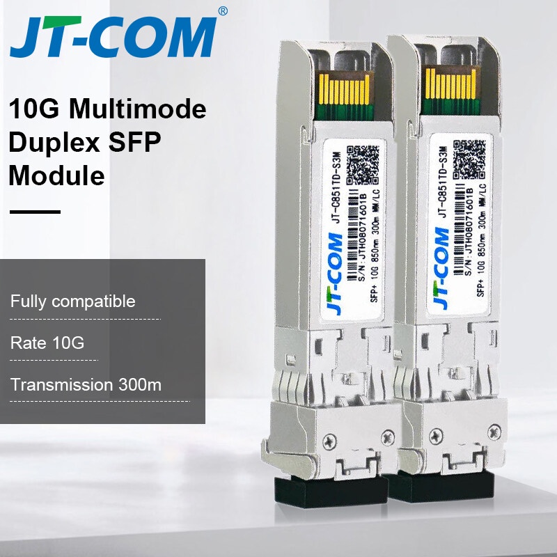 JT-COM 10G SFP+ Module Multimode Duplex LC Fiber 850nm 300m SFP-10G-SR ...