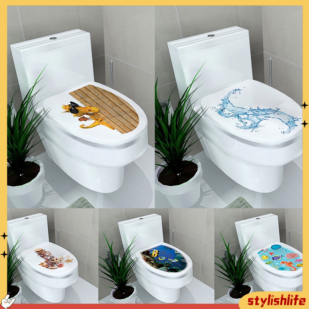 {stylishlife} Transparent Water Cartoon Ocean Letter Waterproof Toilet ...
