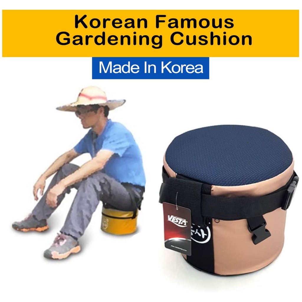 VESTA Korean Gardening Hip Attached Work Seat, Farming Cushion Hip ...
