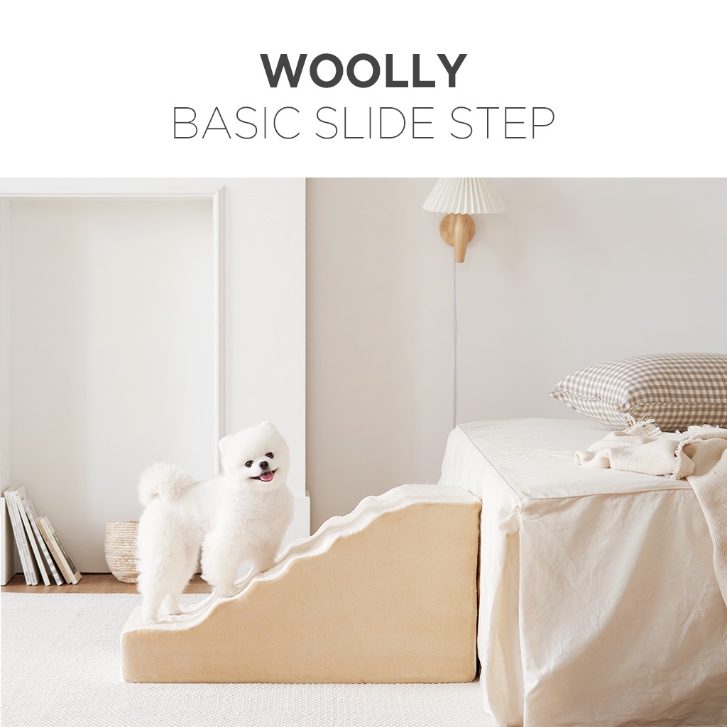 Woolly pet in style. Basic slide stepper/ Stair/ Protect knees/ Simple ...