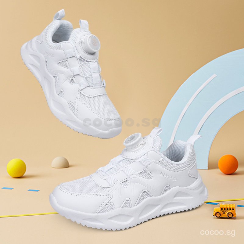 Kid Shoes All White Sneakers Outdoor Boy Girl Shoes School Student ...