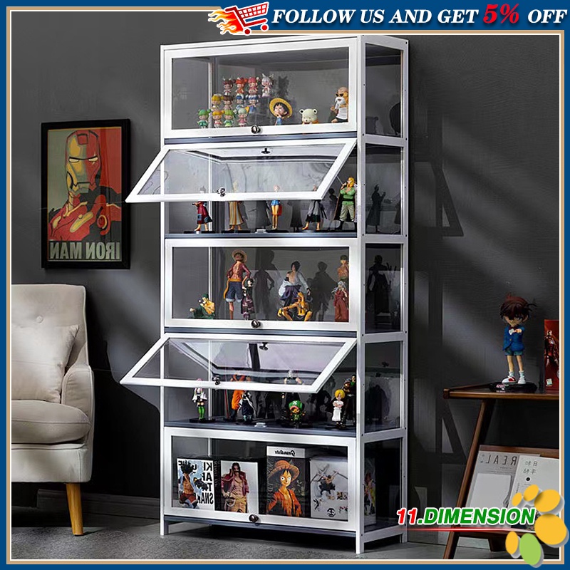 Transparent Display Cabinet White Book Shelf Cabinet Storage Cabinet ...