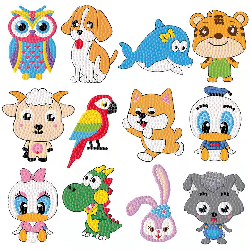 Children DIY Handmade Diamond Stickers Concentration Training ...