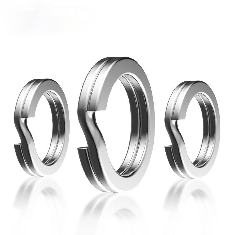 50PCS Fishing Split Rings Fishing Tackle Ring Chain High Strength Heavy ...