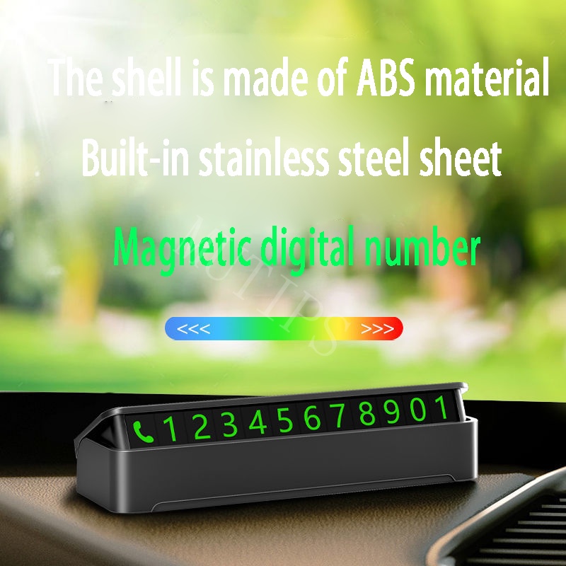 Mazda Car Parking Phone Number Plate Box Hidden Luminous Holder For ...