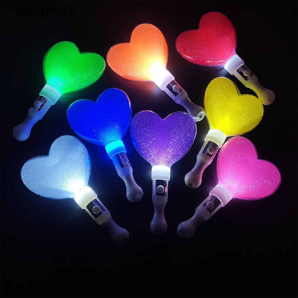 [gongjing5] LED Glow Stick Heart Star Shape Luminous Concert Cheering ...