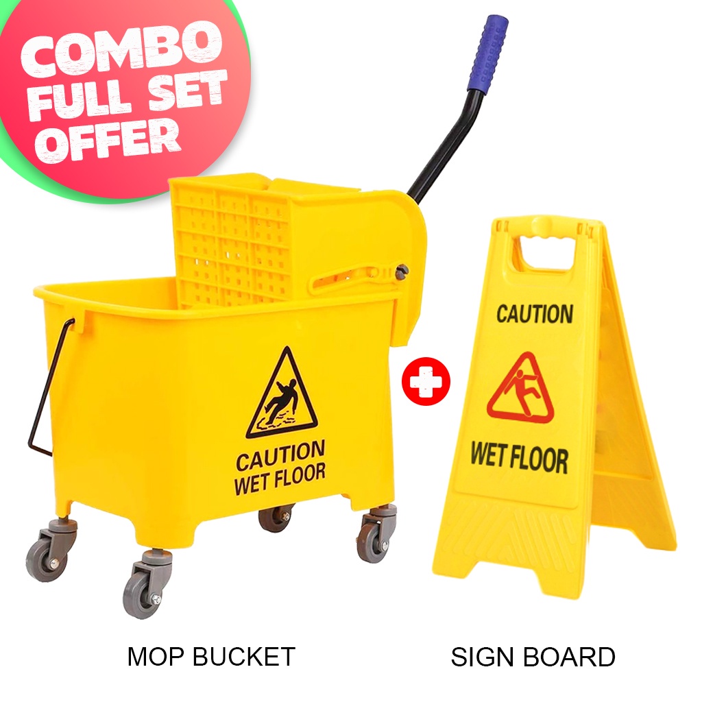 8068 Mop Cart Mop Cart Wringer Mop Pail Bucket With Castor 20L ...
