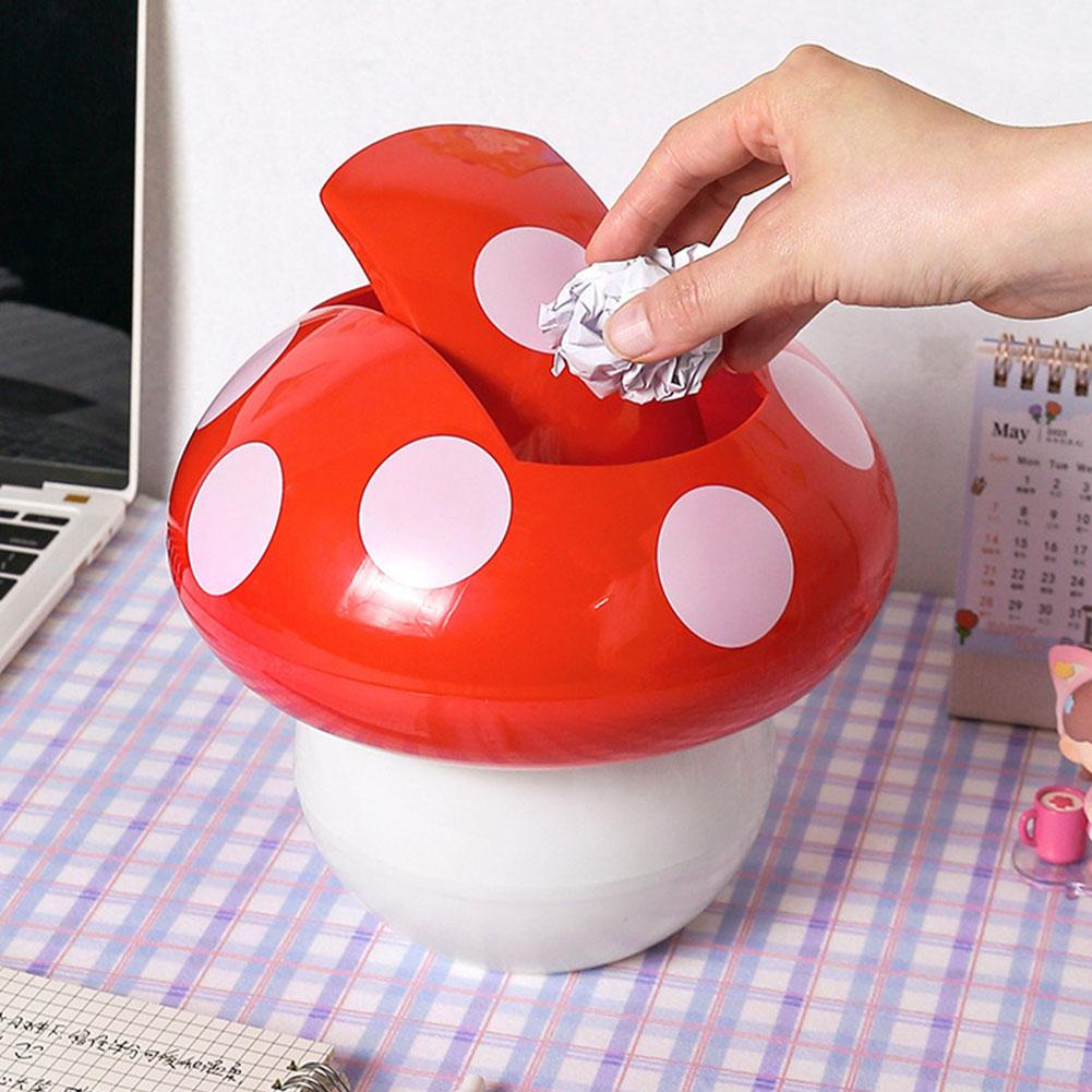 Mushroom Trash Can Plastic Wastebasket Garbage Container Bins Recycle ...