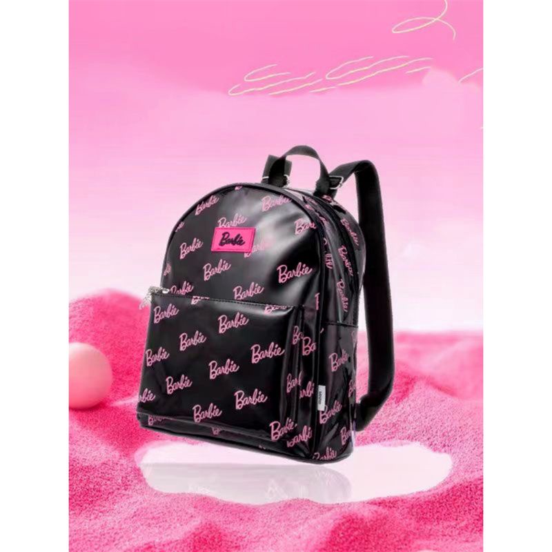 Barbie Pink Series Hot-selling Sweet Cool Backpack 2023 New Style Shiny ...