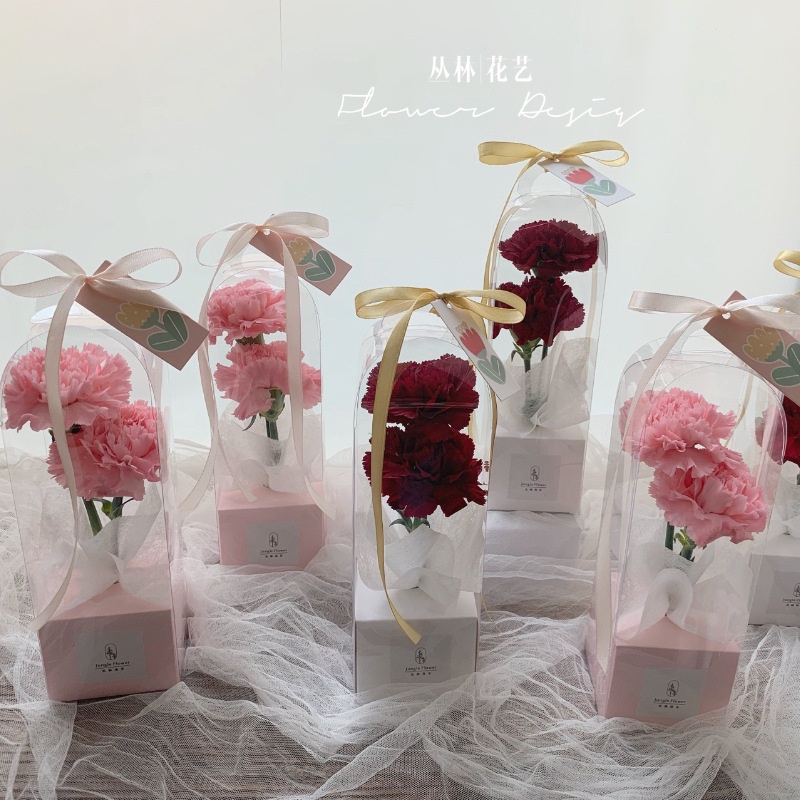 Pvc transparent panoramic rose box single flower box hand flower ...
