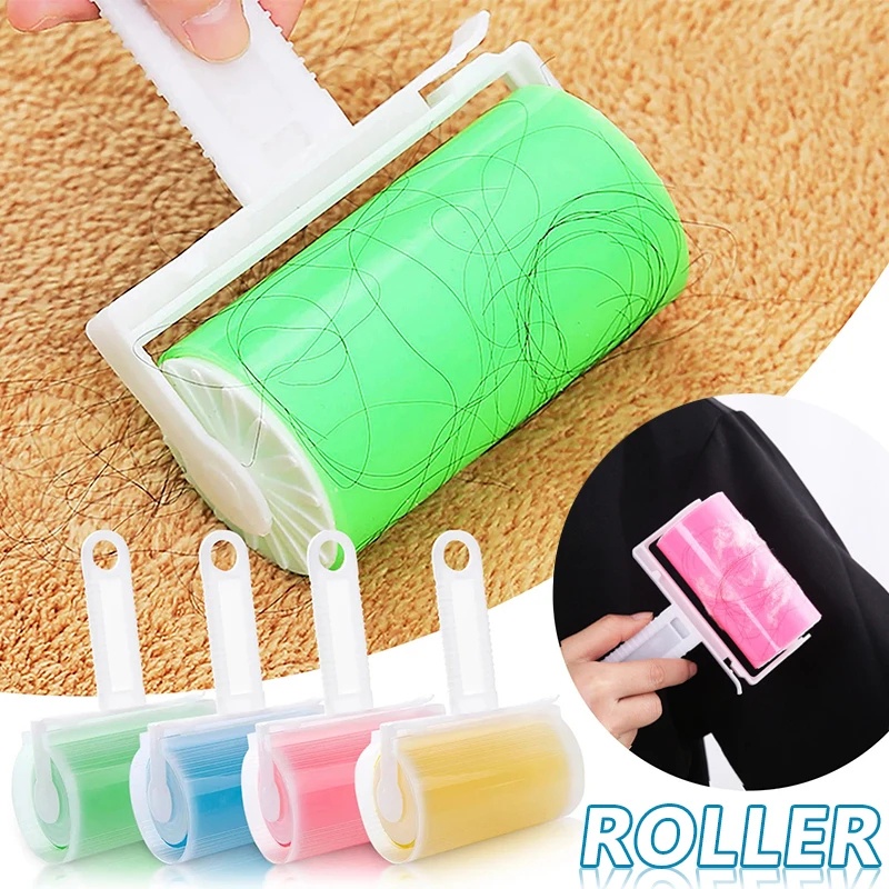 Portable Washable Reusable Sticky Pet Hair Device Lint Remover Roller ...