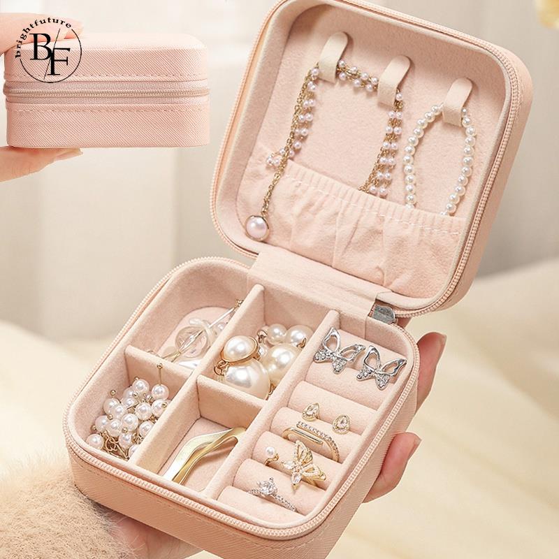 Portable Jewelry Box Mini Travel Jewellery Storage Case Velvet Rings ...