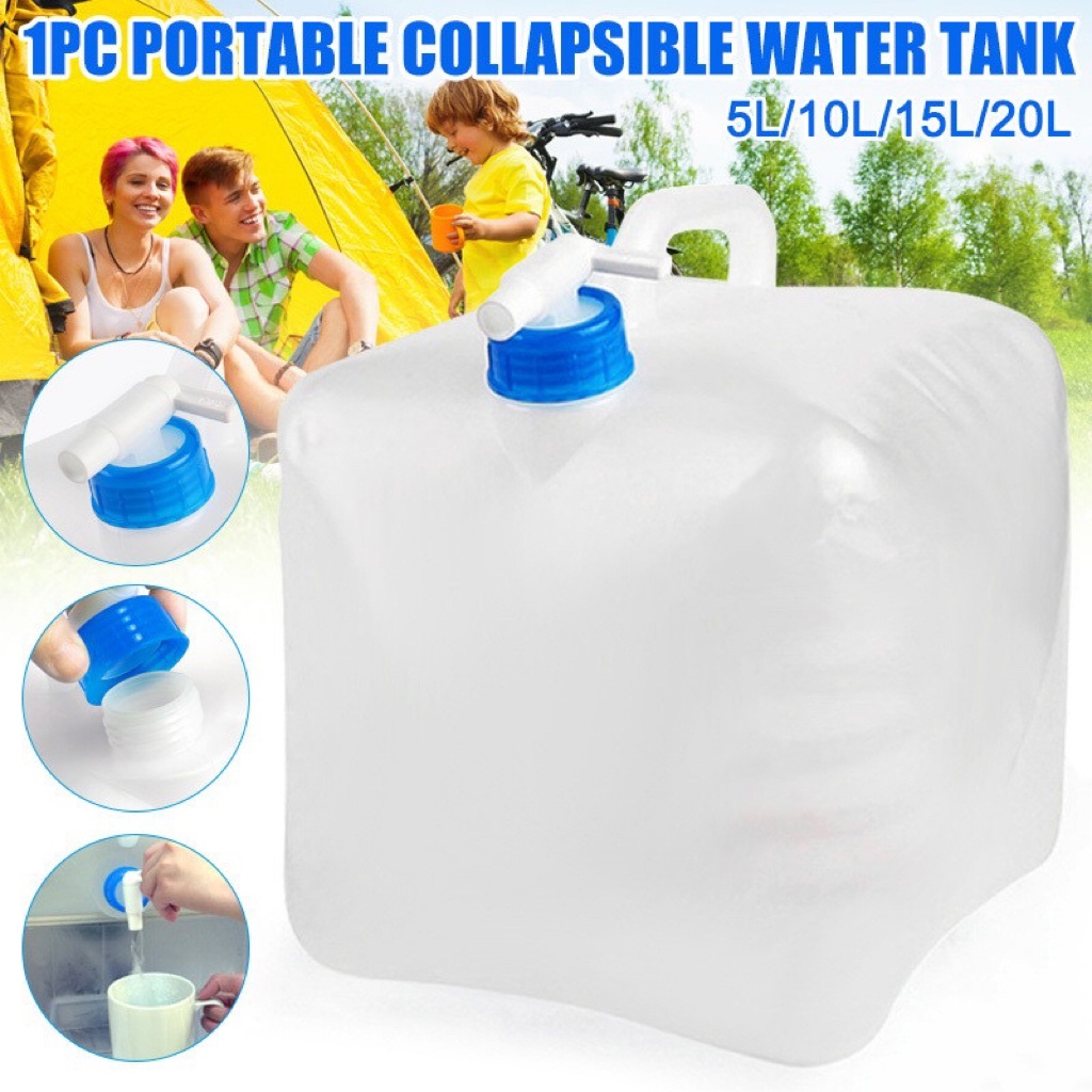 10L/20L Collapsible Water Container Camping Water Storage Cubes Jug ...