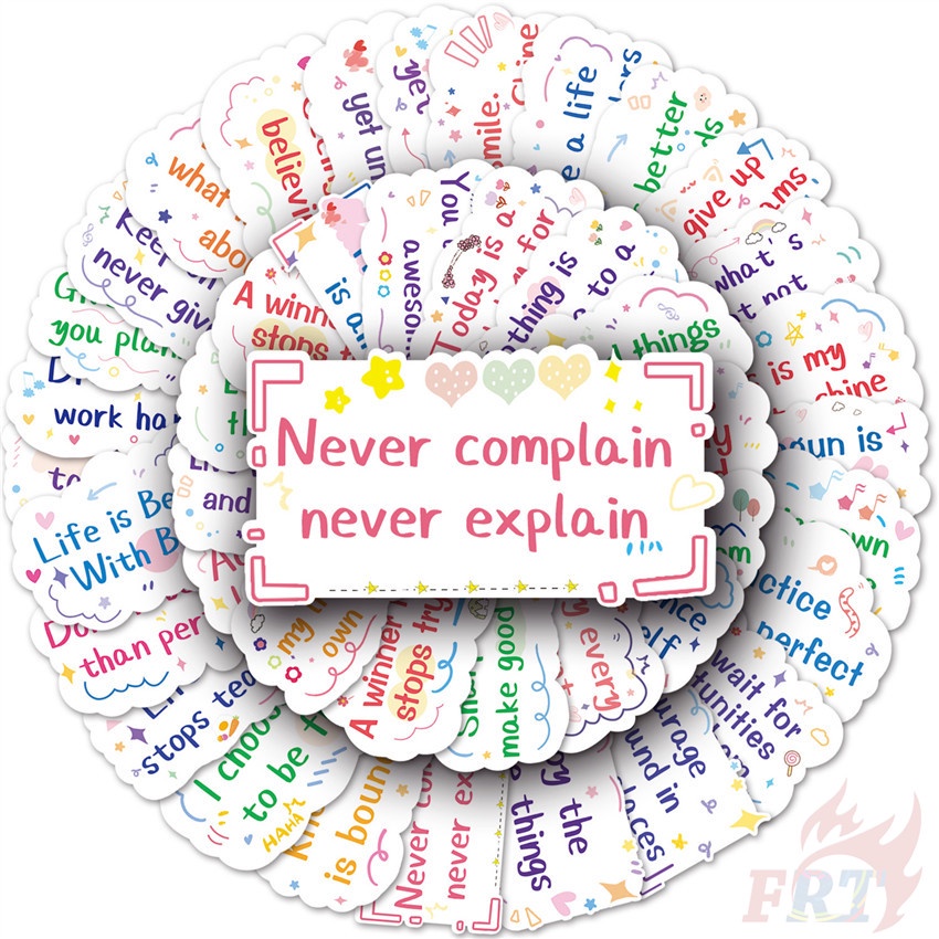 50Pcs/Set Funny Wisdom Sentences Series 02 Stickers Fashion DIY ...