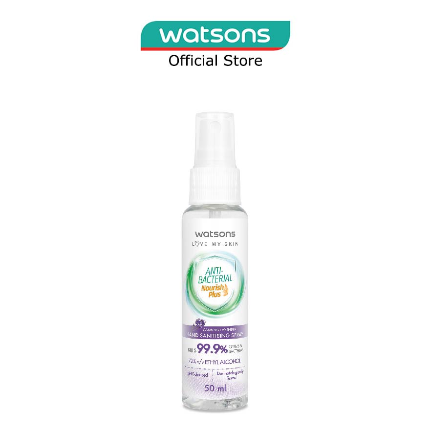 WATSONS Anti Bacterial Nourish Plus, Calming Lavender Hand Sanitiser ...