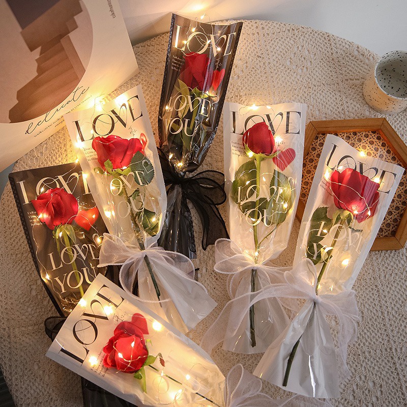 Flower Packaging Transparent Bag Waterproof Bouquet Packaging Bag ...