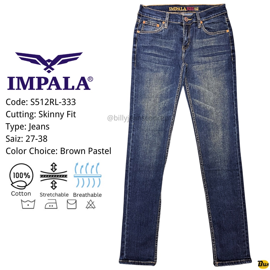 [ RED LABEL ] IMPALA Brand Men’s Stretchable Skinny Fit Jeans ( S512RL ...