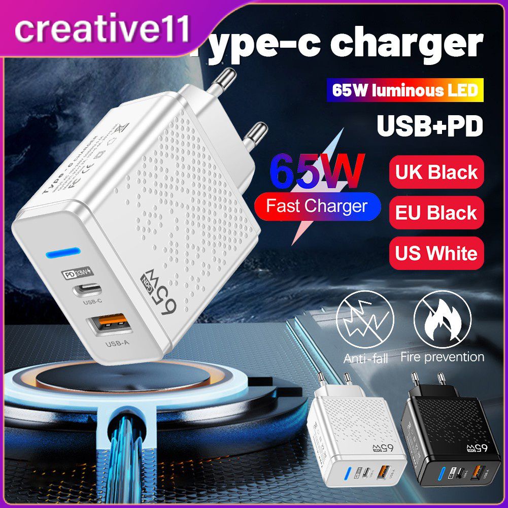 [ready Stock] 65w Fast Charger 3 Port Quick Charging Mobile Phone ...