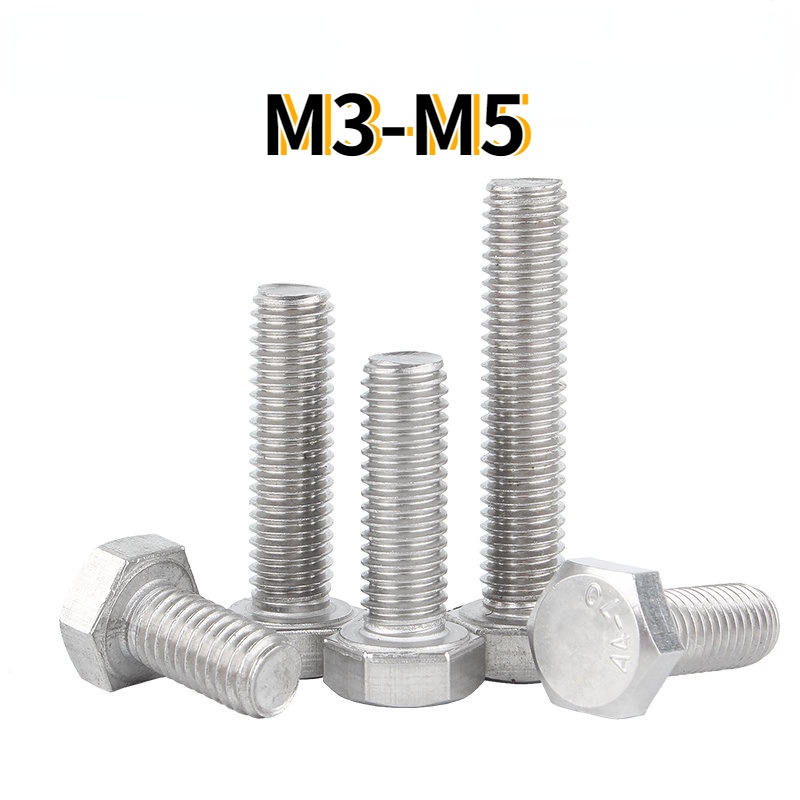 [XJK] Sus316 Stainless Steel Hexagon Bolt Extended External Hexagon Screw Screw M3-M4-M5 ...