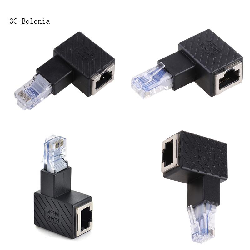 【PC】 Elbow Rj45 Male To Female Cable 90 Degree Adapter Lan Extension ...