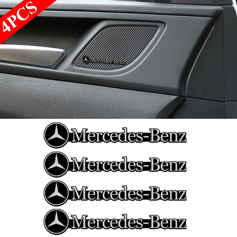 [Ready Stock] 1/4pcs Aluminum Car Music Player Sticker Emblem Audio ...