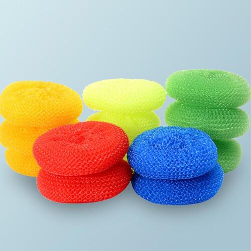 5Pcs Dish Pot Plastic Scouring Washing Cleaning Scrubber Sponge Pads ...