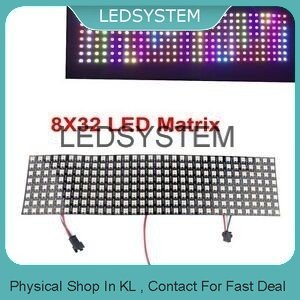 WS2812B flexible DOT matrix 16x16 32x8 LED 2812 led strip panel rgb ...