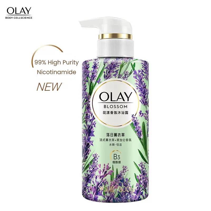 OLAY Body Wash Bath Gel Blossom Fragrance Shower Gel Niacinamide Shower ...