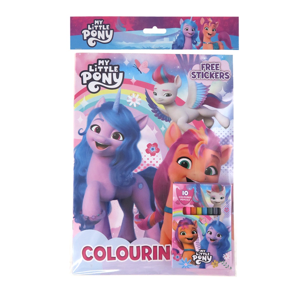 My Little Pony Colouring Pad With Sticker & Colour Pencil Set (8347 ...