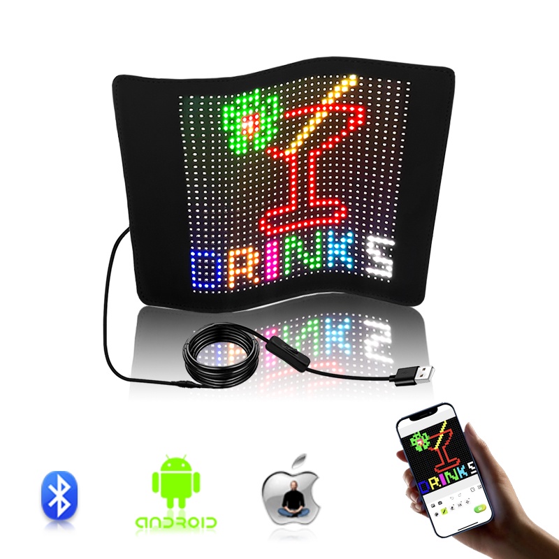Rear Window Digital Colorful Expression Screen Bluetooth APP Control ...