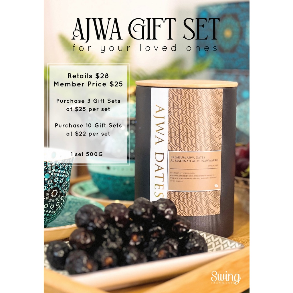 Premium Ajwa Dates - Refillable Gift Set (500g) | Shopee Singapore